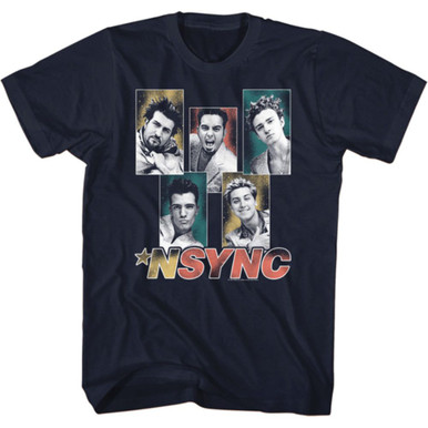 *NSYNC Portraits T-Shirt - Navy - RetroFestive.ca