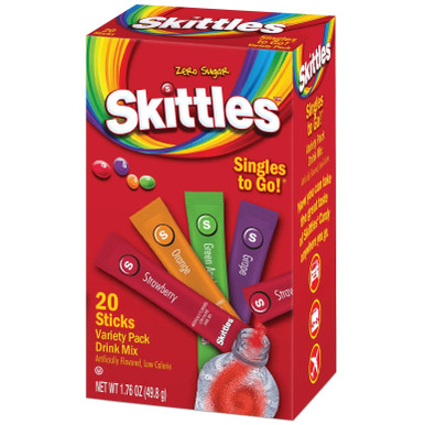 Skittles-to-Go Variety Pack Drink Mix Packets - 20 Count - RetroFestive.ca