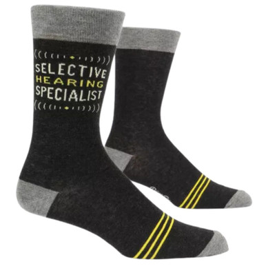 Selective Hearing Specialist Men's Crew Socks by Blue Q - RetroFestive.ca