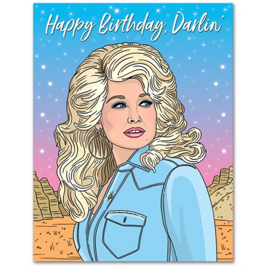 Dolly Parton Happy Birthday Darlin' Card Canada | RetroFestive.ca
