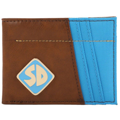 Scooby Doo Blue and Brown Logo Bi-Fold Wallet - RetroFestive.ca
