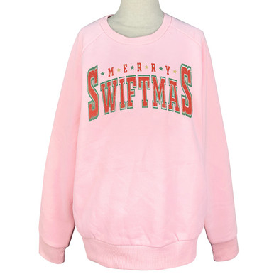 Merry Swiftmas Graphic Sweatshirt - Pink Canada | RetroFestive.ca