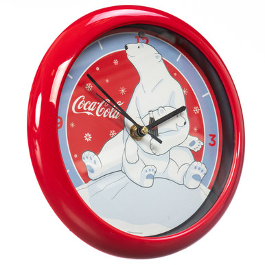 Coca-Cola Polar Bears Christmas Carol Clock with Sound - RetroFestive.ca