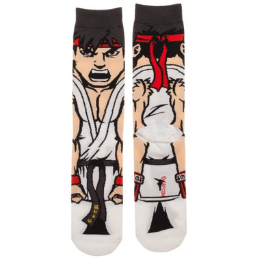 Street Fighter Ryu 360 Image Men's Crew Socks | RetroFestive.ca