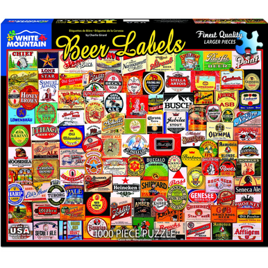 Beer Labels Jigsaw Puzzle by White Mountain | RetroFestive.ca