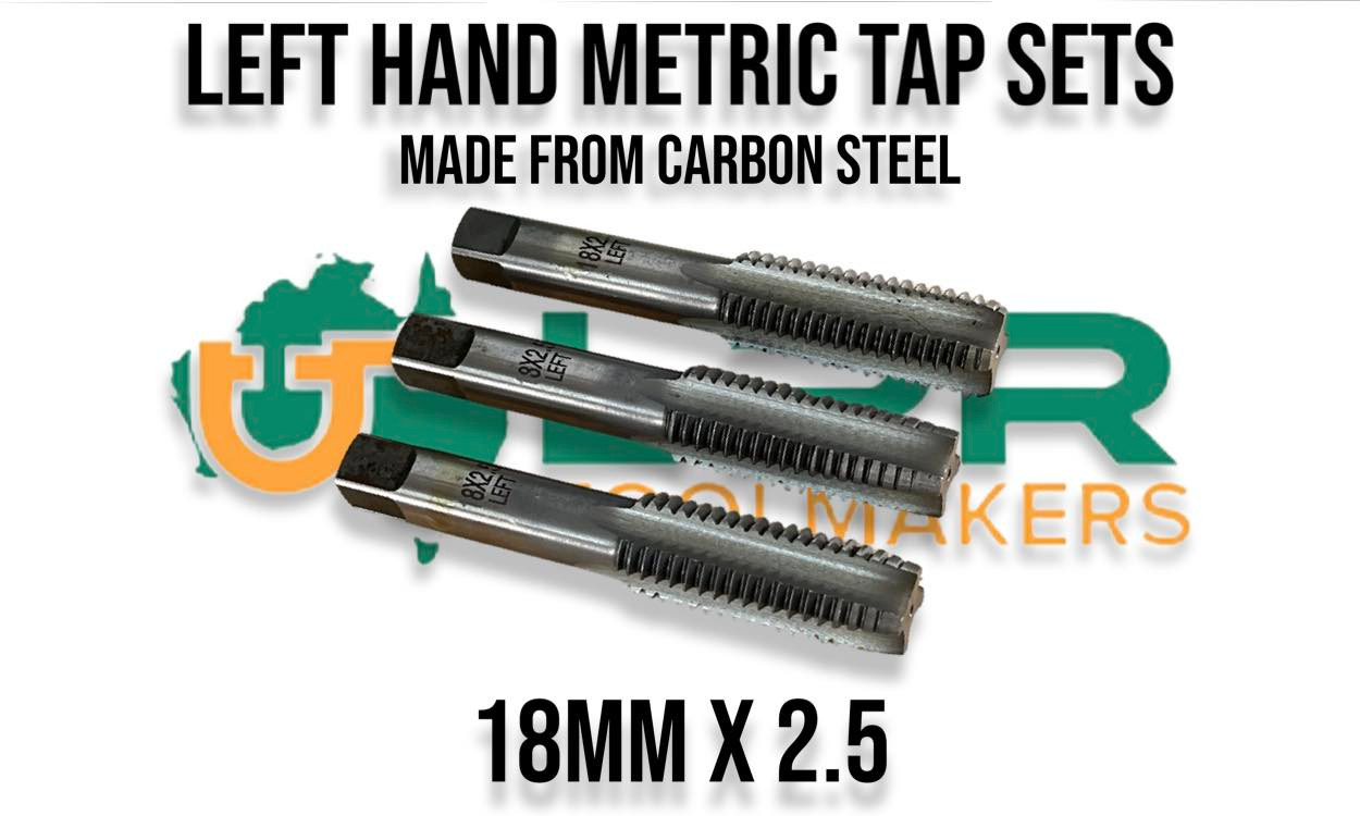 LPR Toolmakers - Left Hand Metric Tap Sets Carbon Steel [6-20mm]