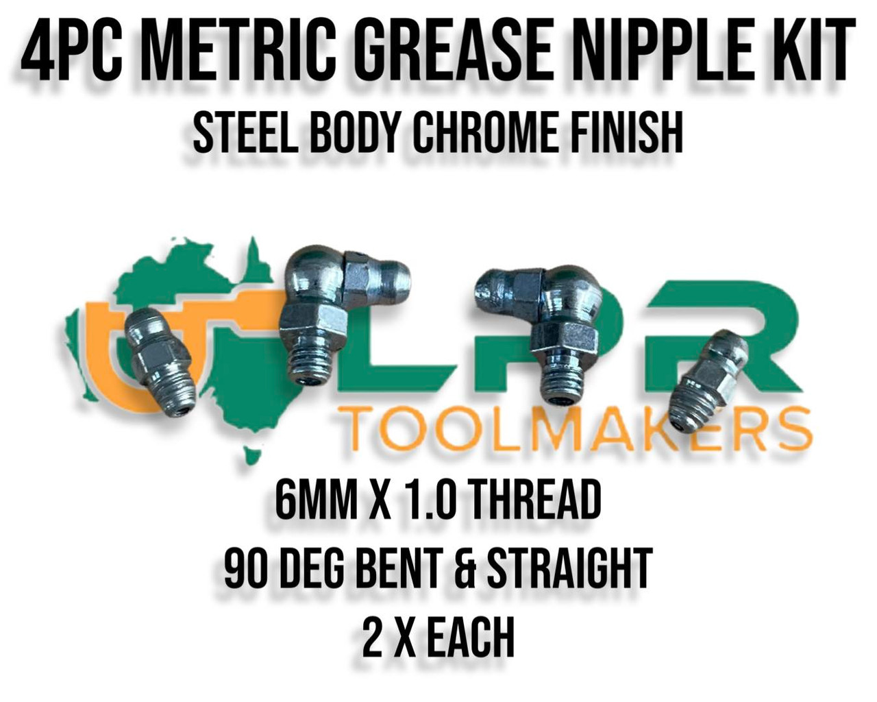 LPR Toolmakers - Metric Grease Nipple Packs [4pc 6-10mm]