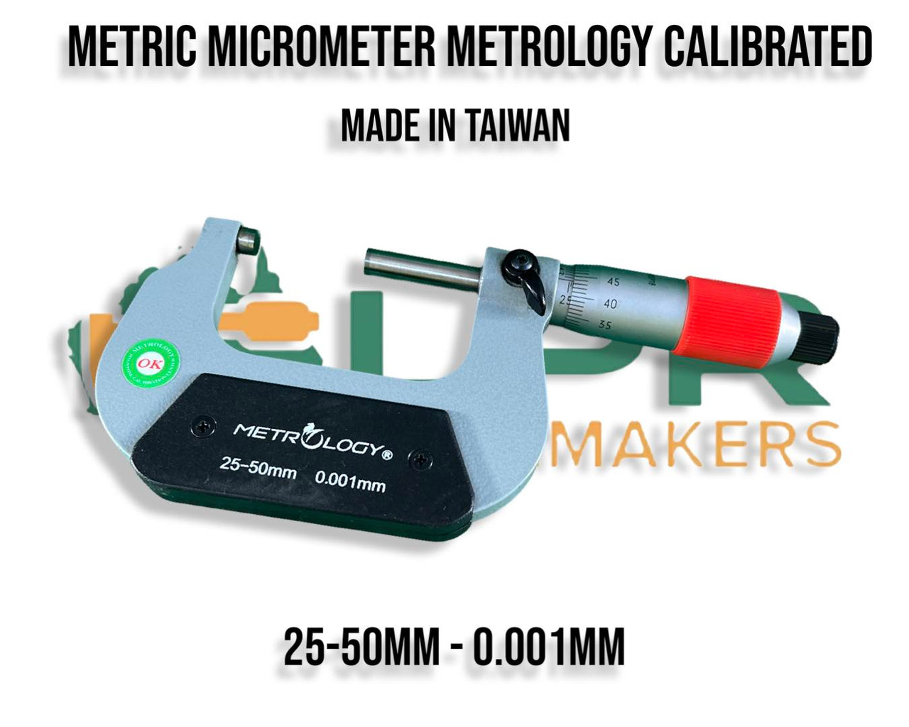 LPR Toolmakers - Calibrated Outside Micrometer [25-50mm / 0.001mm]