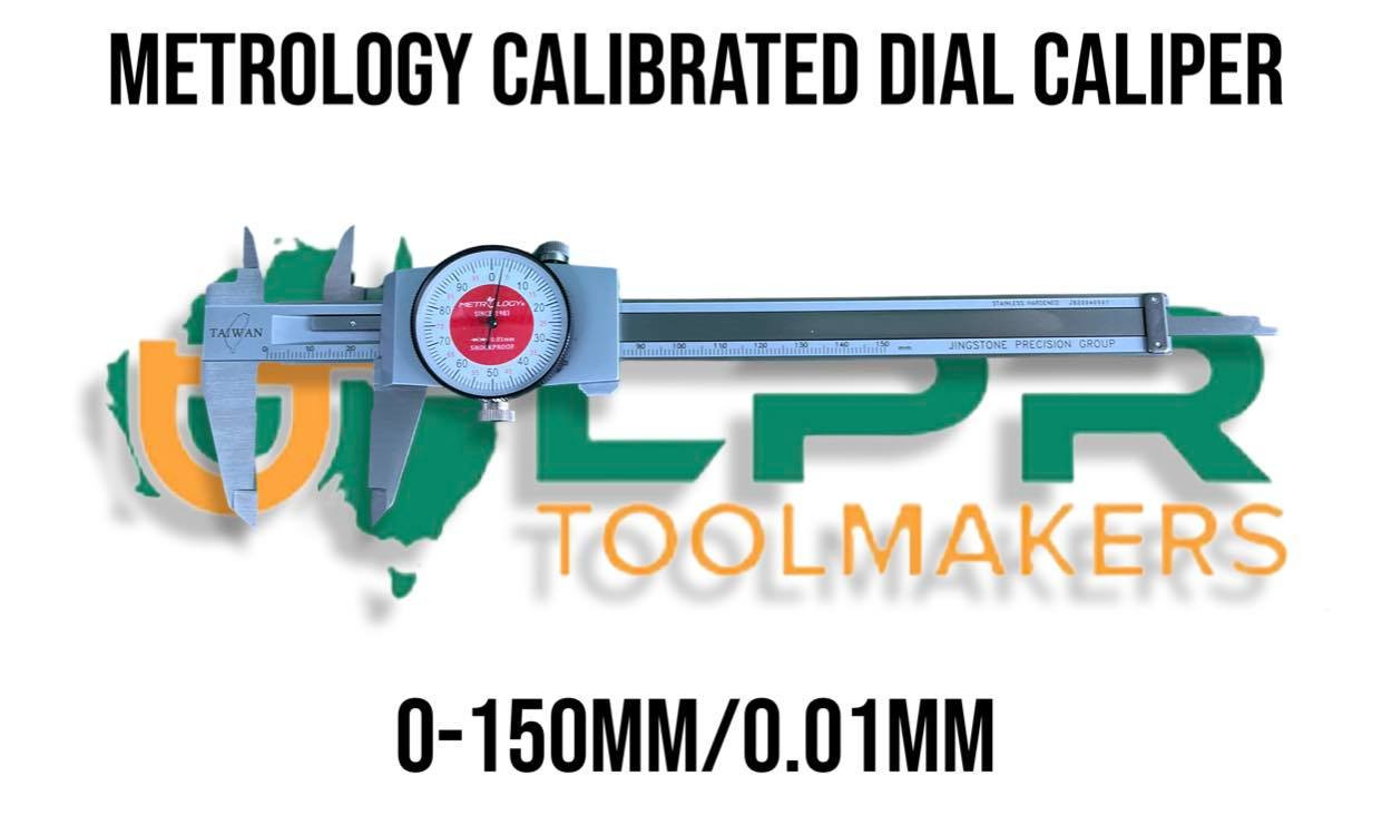 LPR Toolmakers - 0-150 Metrology Calibrated Dial Caliper (Swiss Style)