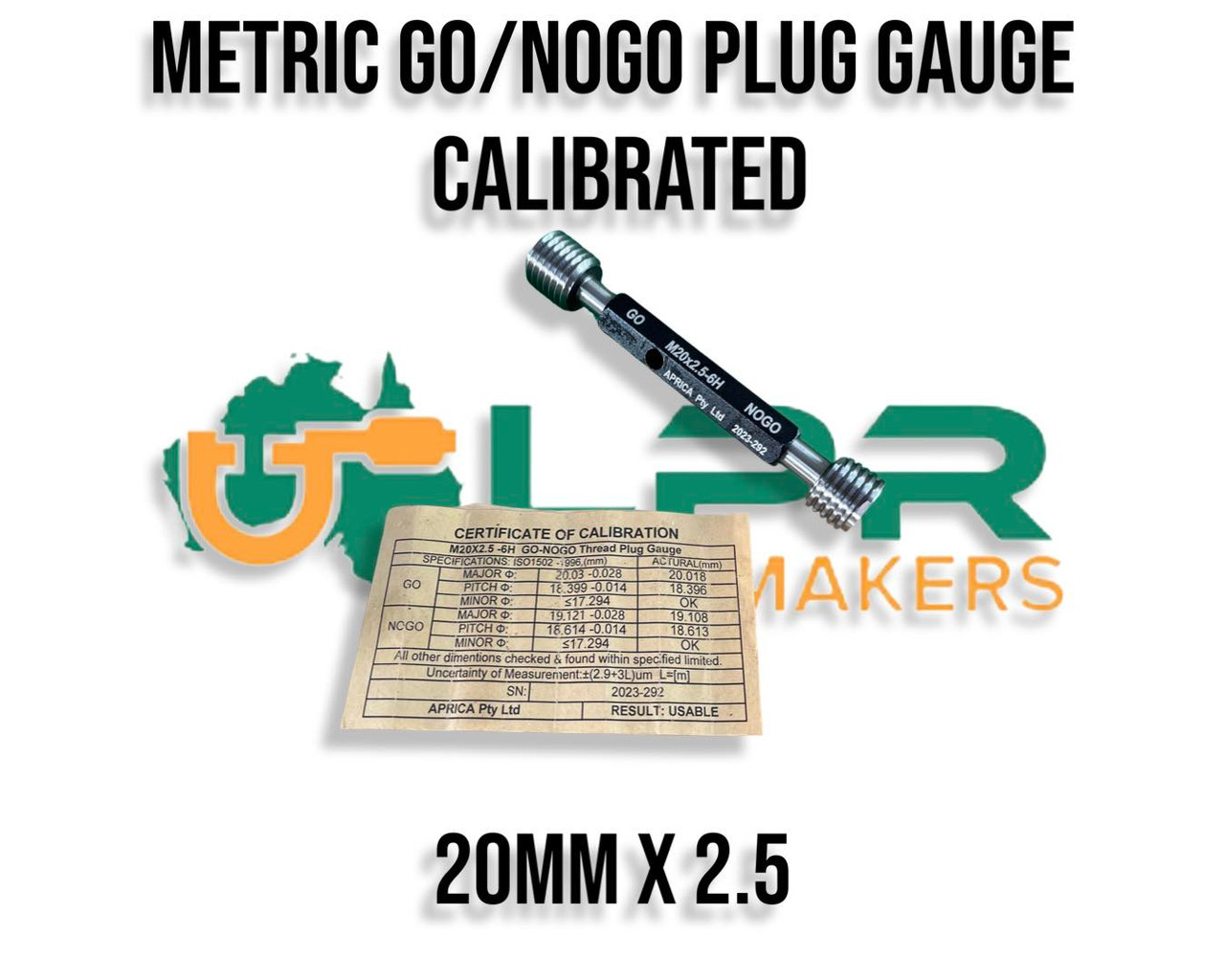 LPR Toolmakers - Metric Go/Nogo Plug & Ring Gauges [6 to 24mm]