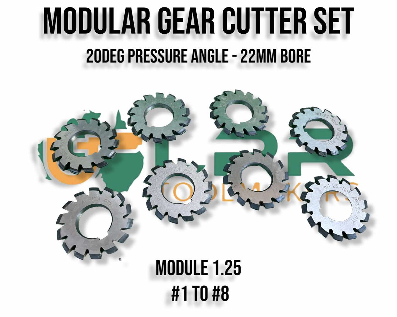 LPR Toolmakers - Involute Module Gear Cutter Sets [MOD .4 - 5.0]
