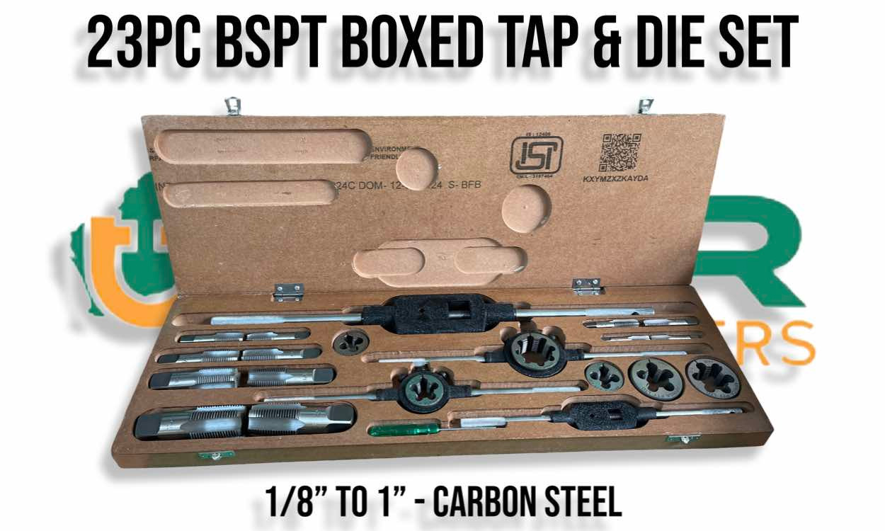 LPR Toolmakers - 23pc BSPT Tap & Die Kit [1/8"-1"]