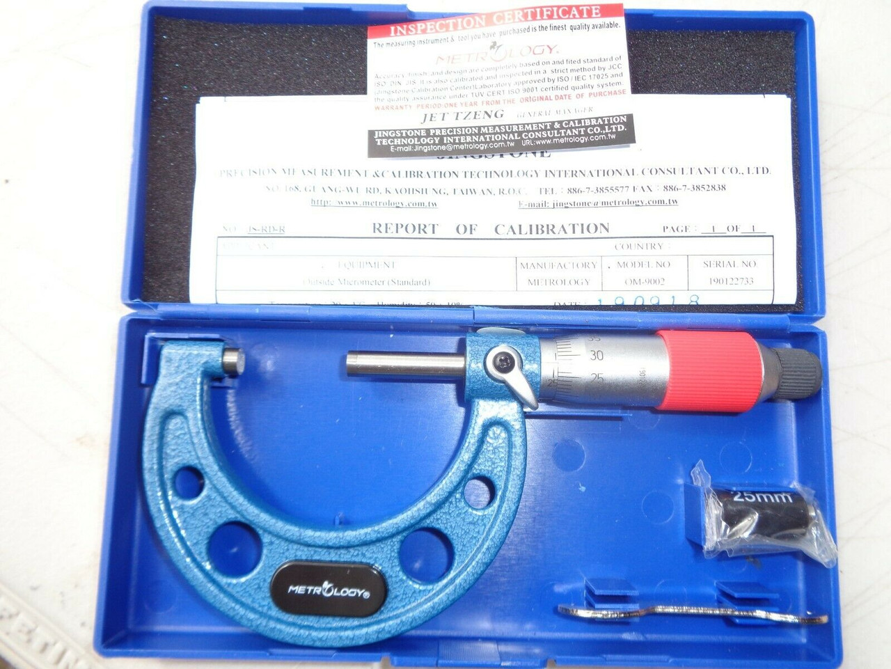 25-50mm Plain Calibrated Outside Micrometer | LPR Toolmakers