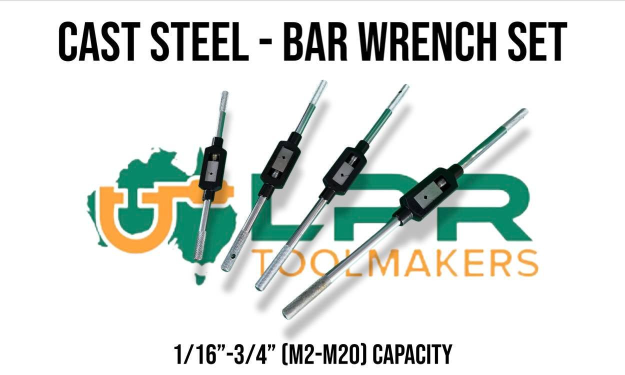 LPR Toolmakers - Bar Type Tap Wrench Set - 1/16" - 3/4" (M2-M20 ...