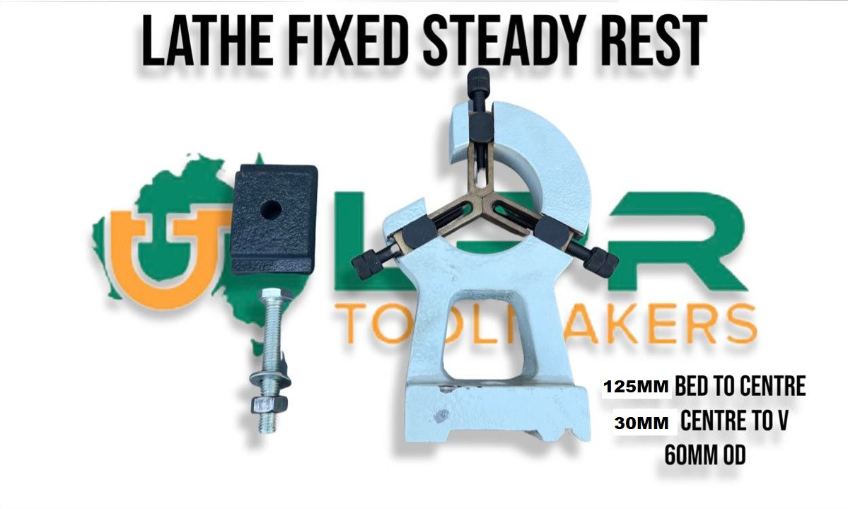 LPR Toolmakers - Lathe Fixed Steady Rest [125mm Centre from Bed]