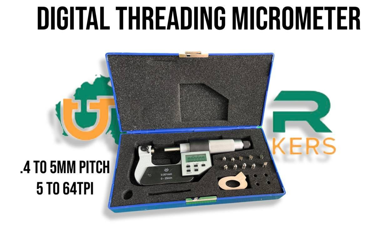 LPR Toolmakers - Thread Measuring Micrometer [0-25mm] with 10 Anvil