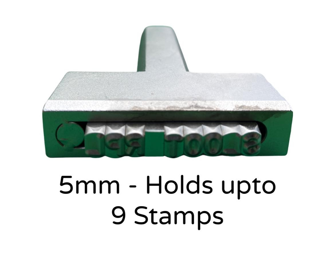 5mm Metal Stamp Type Set (100pc) - Includes Holder [Best Quality] - LPR ...