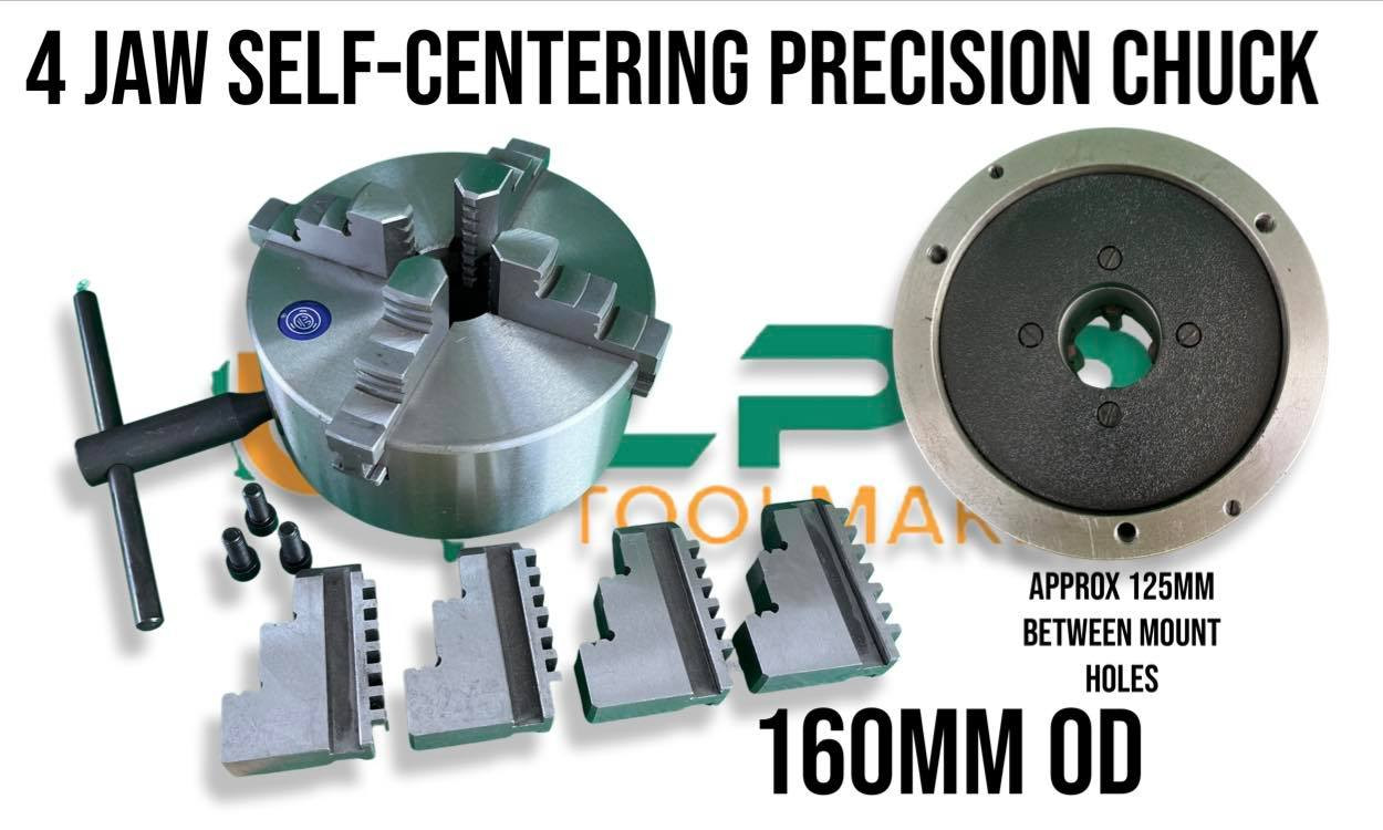 LPR Toolmakers - 4 Jaw Self Centering Lathe Chucks 80-160MM