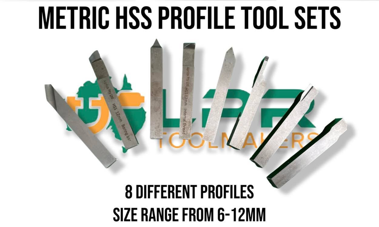 LPR Toolmakers - 8pc Metric Boxed Lathe Tool Sets [4-12mm]