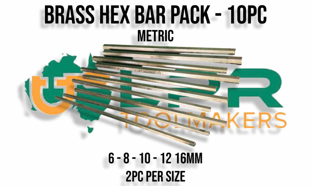 LPR Toolmakers - Solid Hex Brass Bar - 10pc [6-16mm]