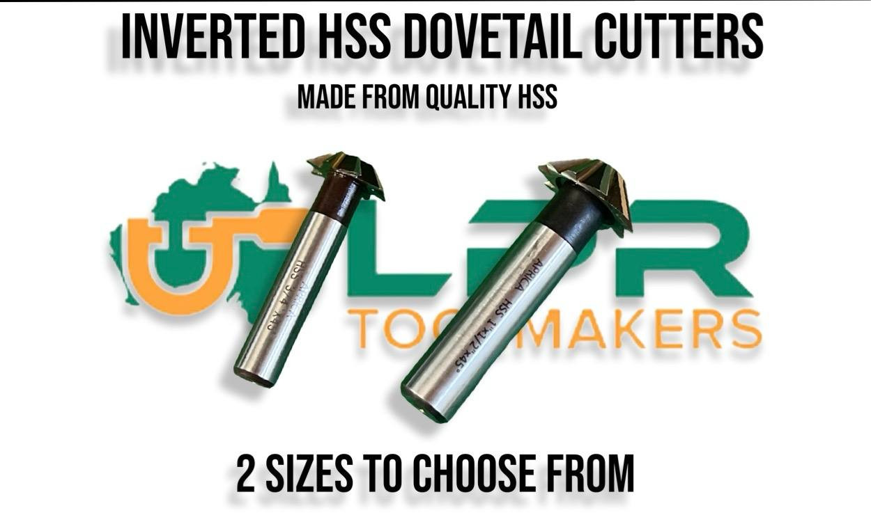LPR Toolmakers - Inverted HSS Dovetail Cutters [3/4" & 1"] 45DEG