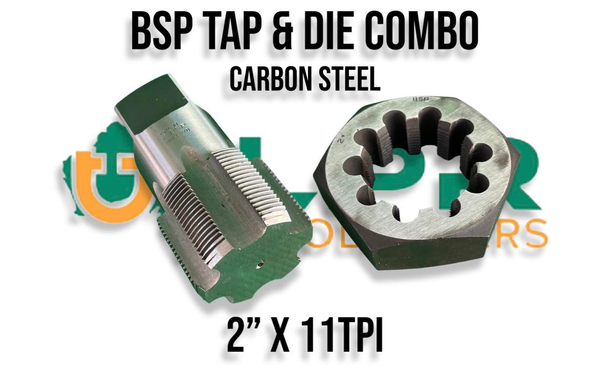 BSP (Parallel Pipe) Taps & Hex Die Set Combo - Sizes 1/8" to 4" - LPR Toolmakers