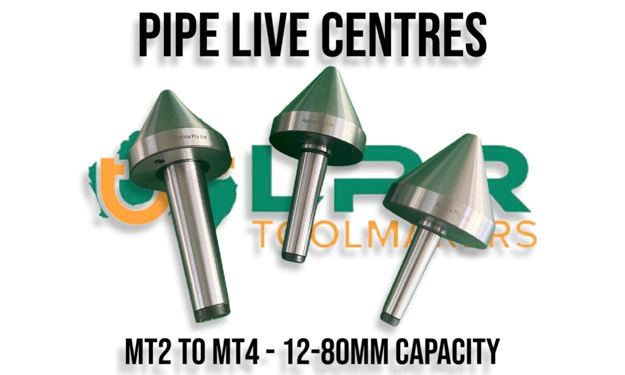 LPR Toolmakers - Pipe Revolving Live Centres [MT2-MT4] 80mm Capacity