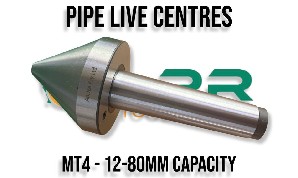 LPR Toolmakers - Pipe Revolving Live Centres [MT2-MT4] 80mm Capacity