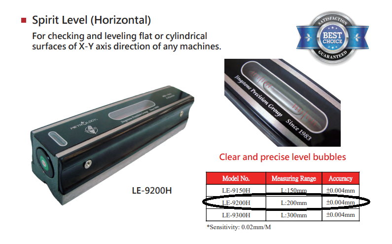 Machine Level (200mm long) Metrology Calibrated Precision .02mm Scale ...