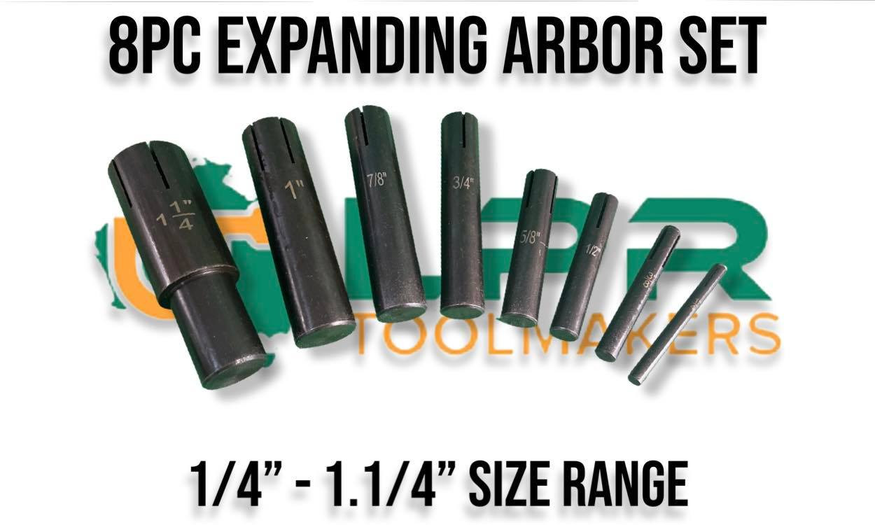 LPR Toolmakers - Expanding Arbor Set [1/4" - 1.1/4"]