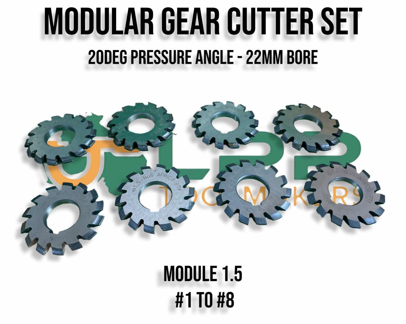 LPR Toolmakers - Involute Module Gear Cutter Sets [MOD .4 - 5.0]