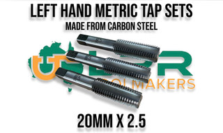 LPR Toolmakers - Left Hand Metric Tap Sets Carbon Steel [6-20mm]