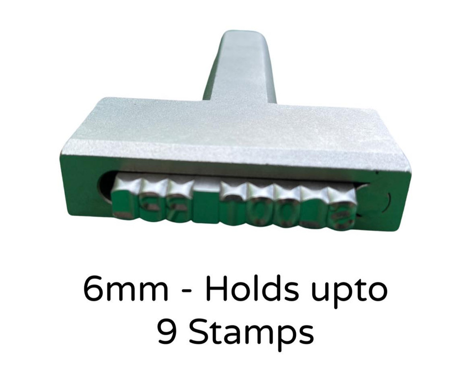 6mm Metal Stamp Type Set (100pc) - Includes Holder [Best Quality] - LPR ...