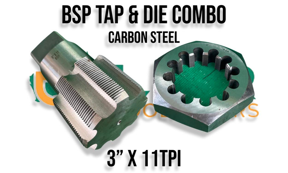 BSP (Parallel Pipe) Taps & Hex Die Set Combo - Sizes 1/8" to 4" - LPR ...
