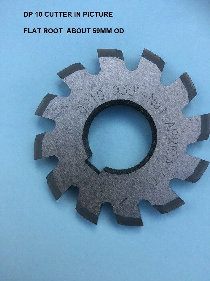 Spline DP Cutters - 22mm Bore | 30° | PA In 10 & 20 DP (Cutters 1 to 8 ...