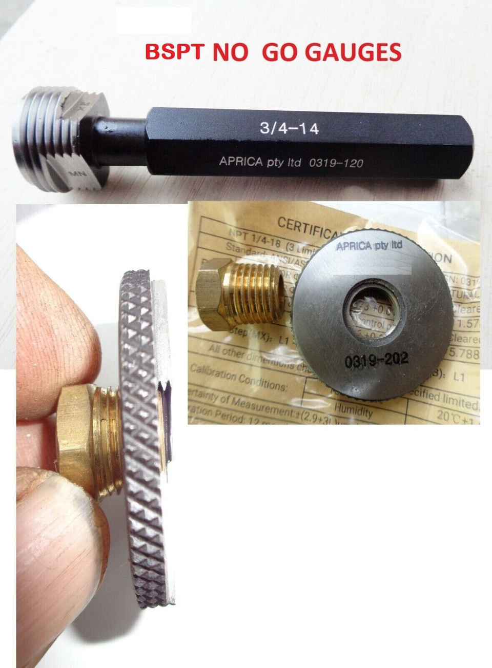 LPR Toolmakers - NPT Go/NoGo Plug & Ring Gauge Set [1/8" to 1"]