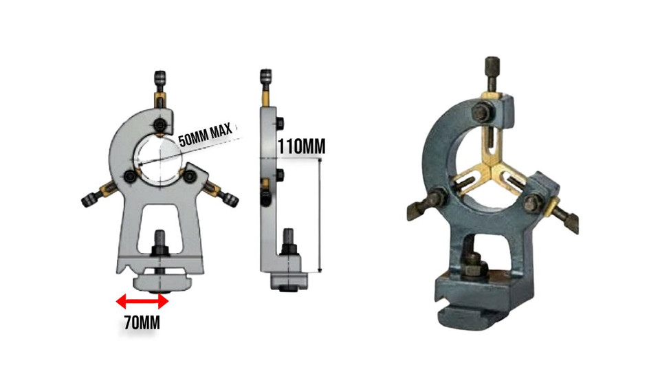 LPR Toolmakers - Lathe Fixed Steady Rest [110mm Centre from Bed]