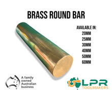 Brass Round Bar Rod - 20mm-60mm [Various Lengths] - LPR Toolmakers