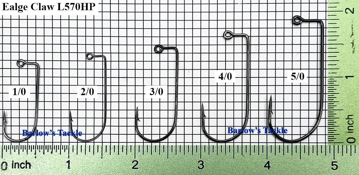 Eagle Claw L570HP Jig Hooks Sizes 1/0-5/0 - Barlow's Tackle