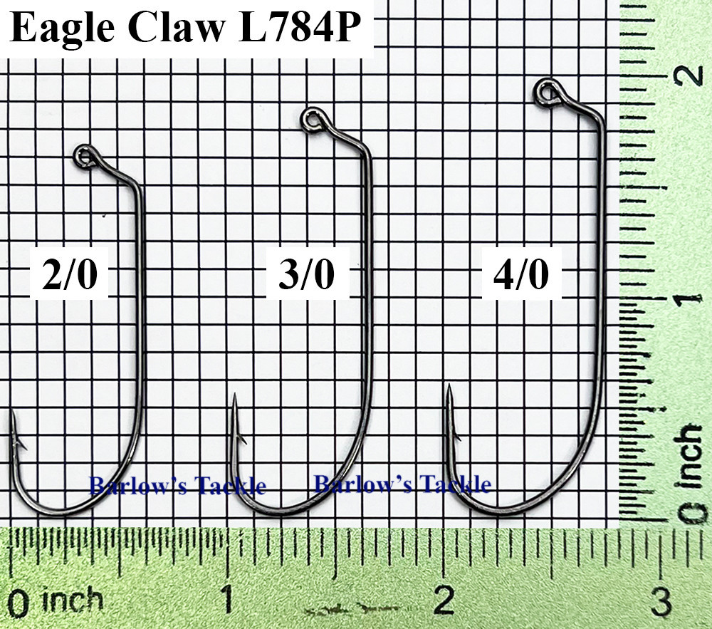 Eagle Claw Lazer L784P Jig Hooks Sizes 2/0-4/0 - Barlow's Tackle