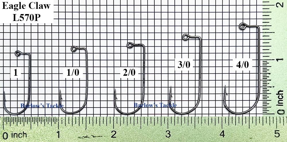 Eagle Claw L570P Jig Hooks Sizes 1-4/0 - Barlow's Tackle