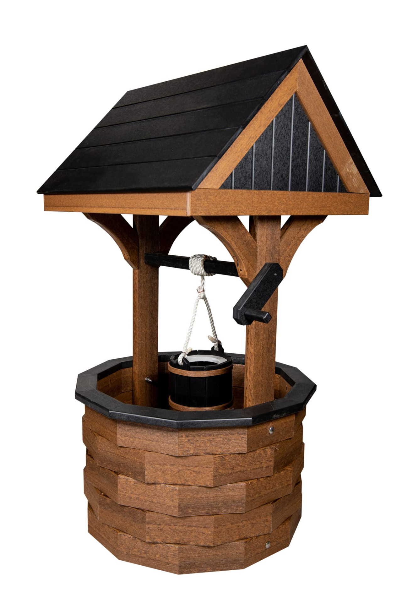 Amish Handcrafted | Poly and Stone Wishing Wells | Customizable