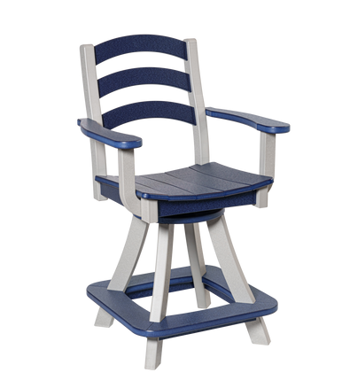 Amish Crafted Poly Swivel Counter Chair with Arms – Seabreak Collection