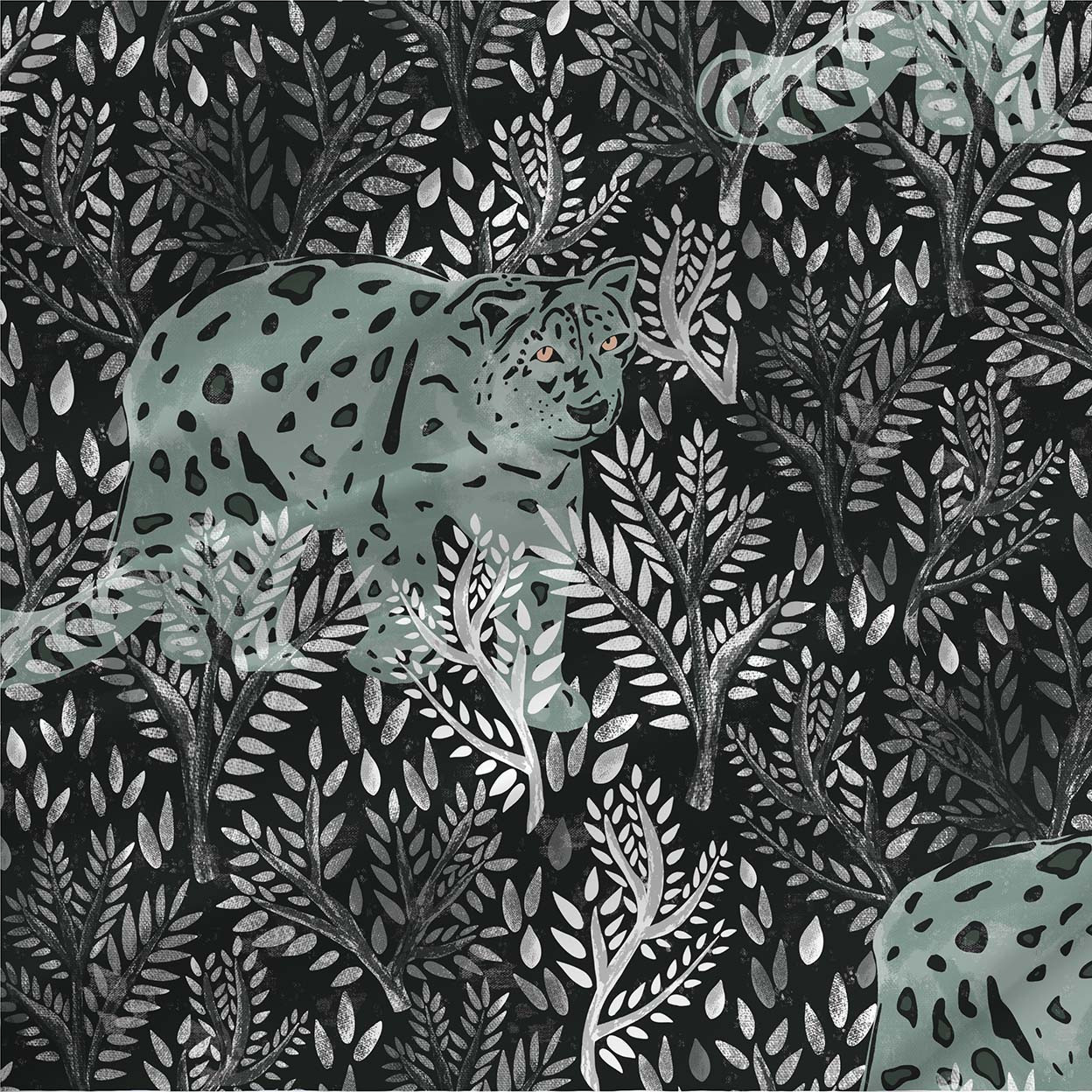 snow leopard print pattern