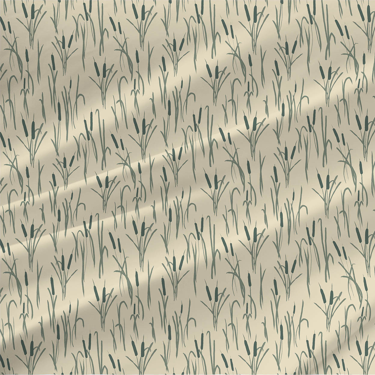Cattails - Floral Print Fabric | Shop The Textile District