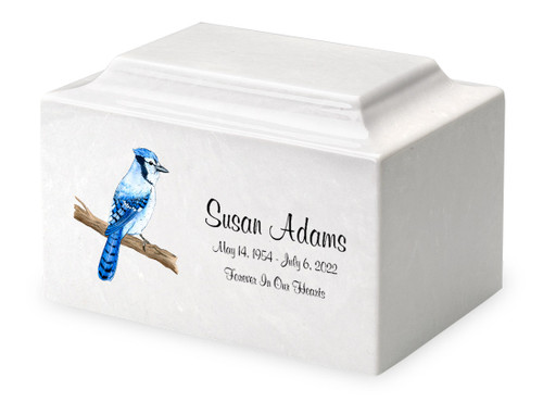 BlueJay Cultured Marble Urn - Turner Memorial