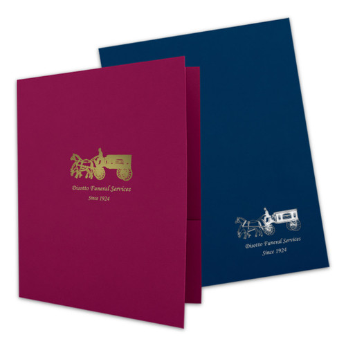 Foil Stamped Economy Linen Folder