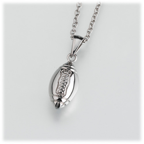 Stainless Steel Football Pendant w/chain - Turner Memorial
