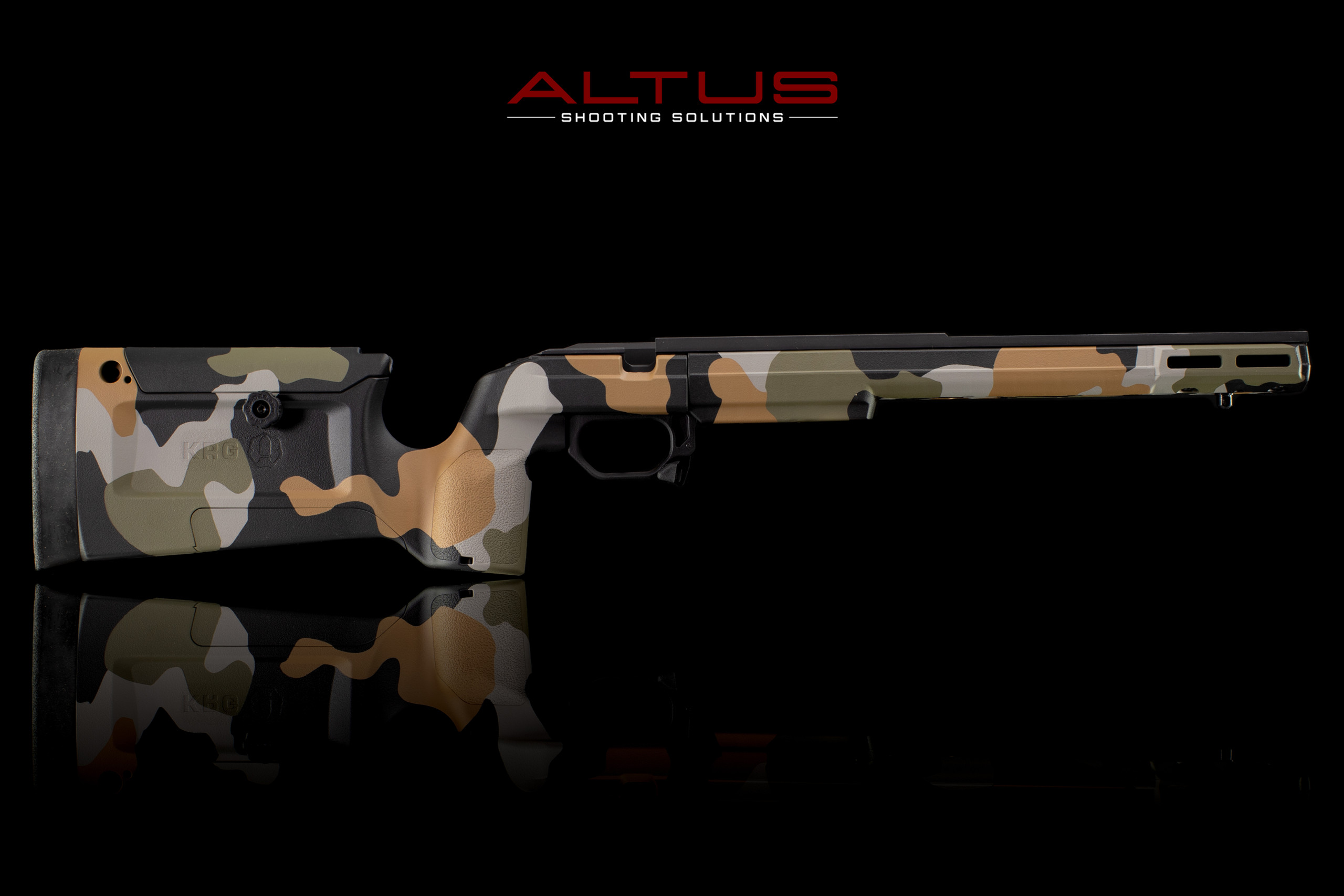 Custom Camouflage KRG Bravo Chassis - ALTUS Shooting Solutions