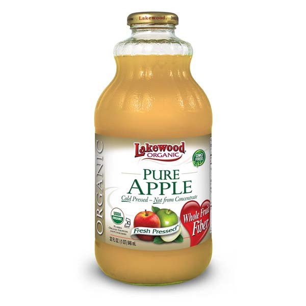 LAKEWOOD PURE APPLE Juice Organic 32oz - Rockwall Nutrition